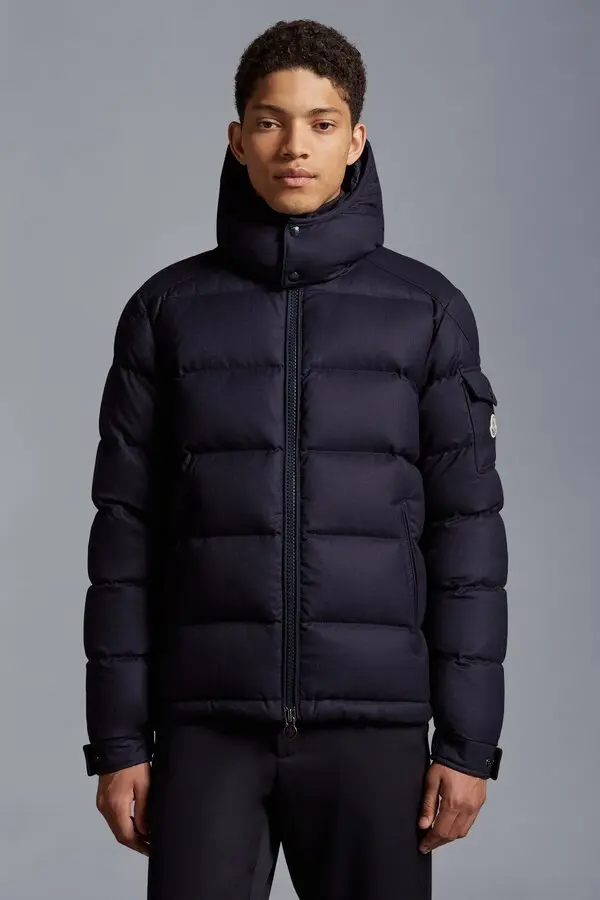 Moncler Montgenevre Short Down Jacket - Blue | Editorialist