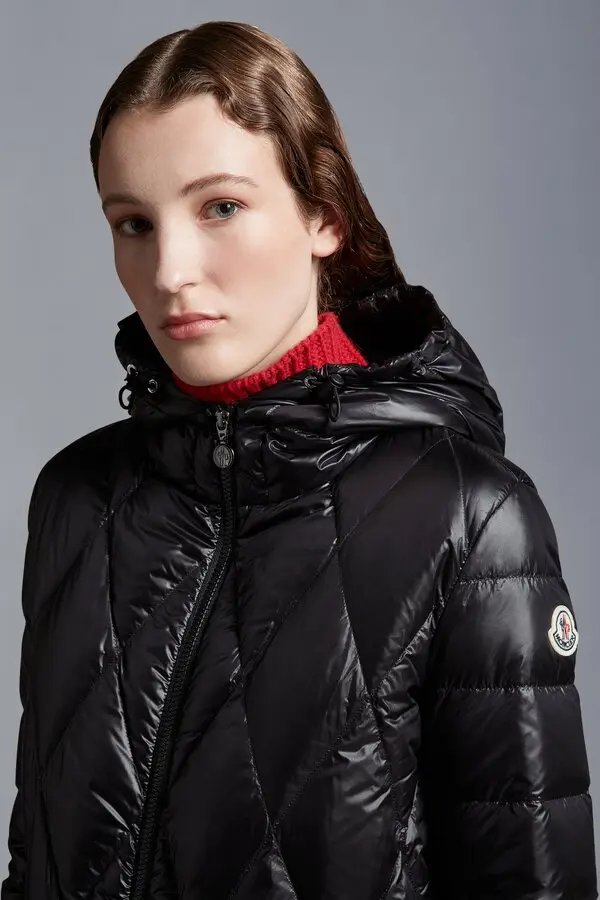 Moncler Serilong Long Down Jacket - Black | Editorialist