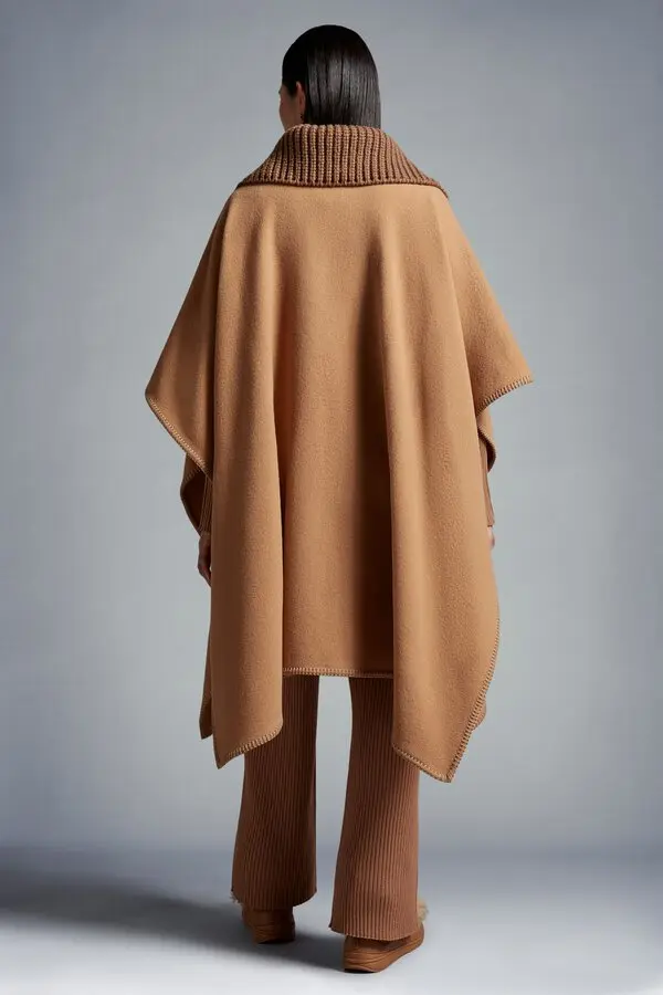 Moncler Wool Felt Cape - Beige