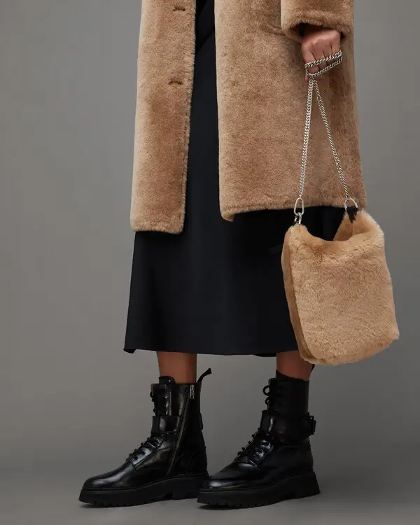 ALLSAINTS Evaline Shearling Crossbody Bag