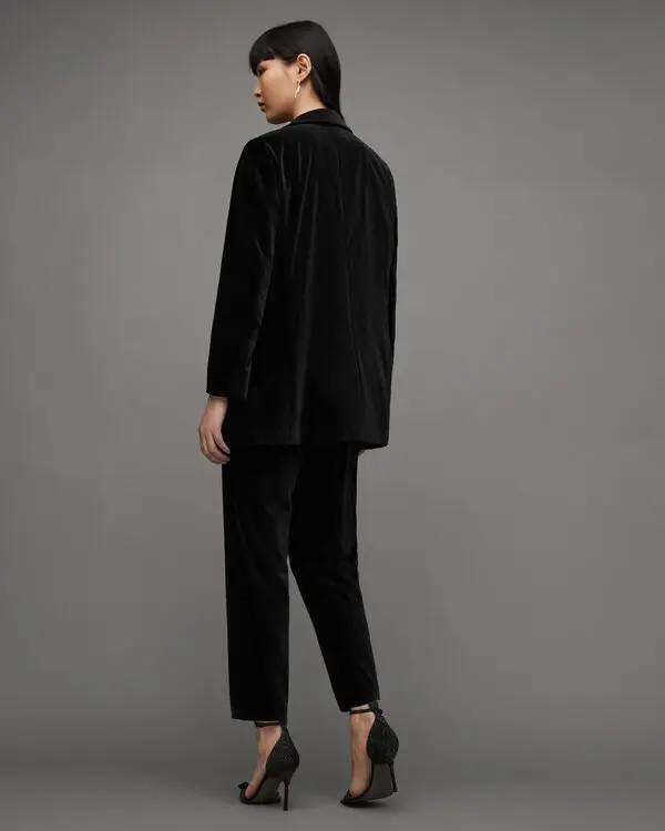 ALLSAINTS Aleida Mid-rise Tapered Velvet Pants