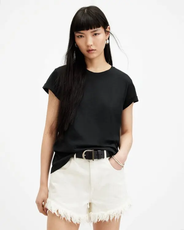 ALLSAINTS Anna Crew Neck Short Sleeve T-shirt - Black
