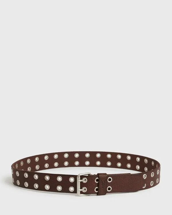 ALLSAINTS Sturge Leather Eyelet Belt
