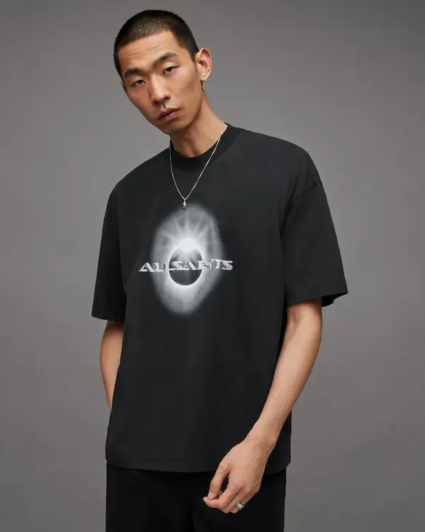 ALLSAINTS Solaris Sci-fi Logo Oversized T-shirt