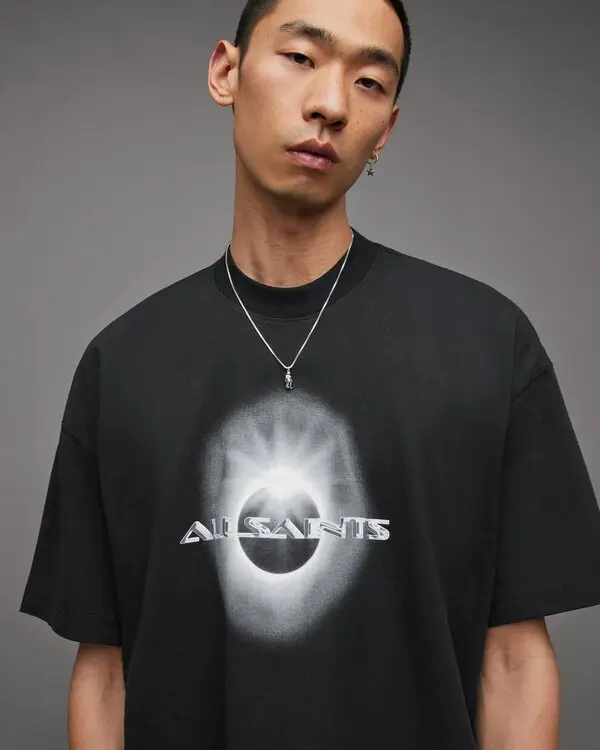 ALLSAINTS Solaris Sci-fi Logo Oversized T-shirt