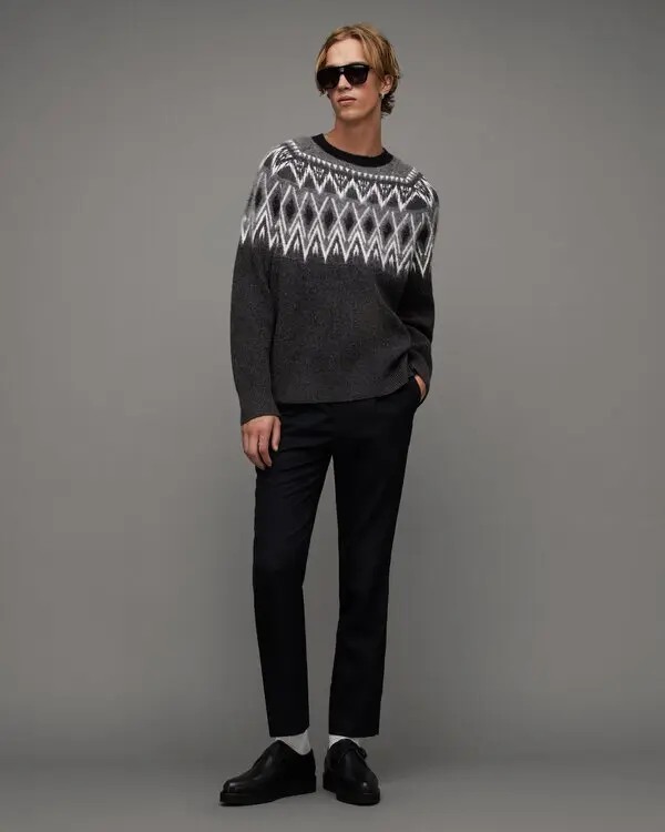 ALLSAINTS Ace Fair Isle Oversized Sweater