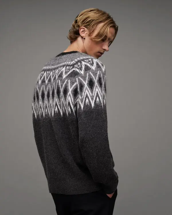 ALLSAINTS Ace Fair Isle Oversized Sweater
