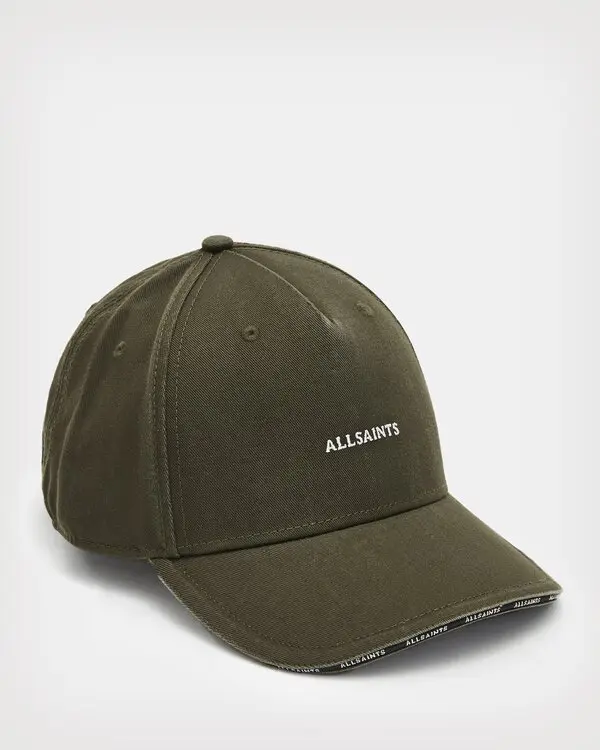 Allsaints Felix Baseball Cap In Khaki Brown - 40% Off  display picture 1