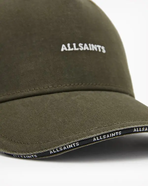 Allsaints Felix Baseball Cap In Khaki Brown - 40% Off  display picture 2