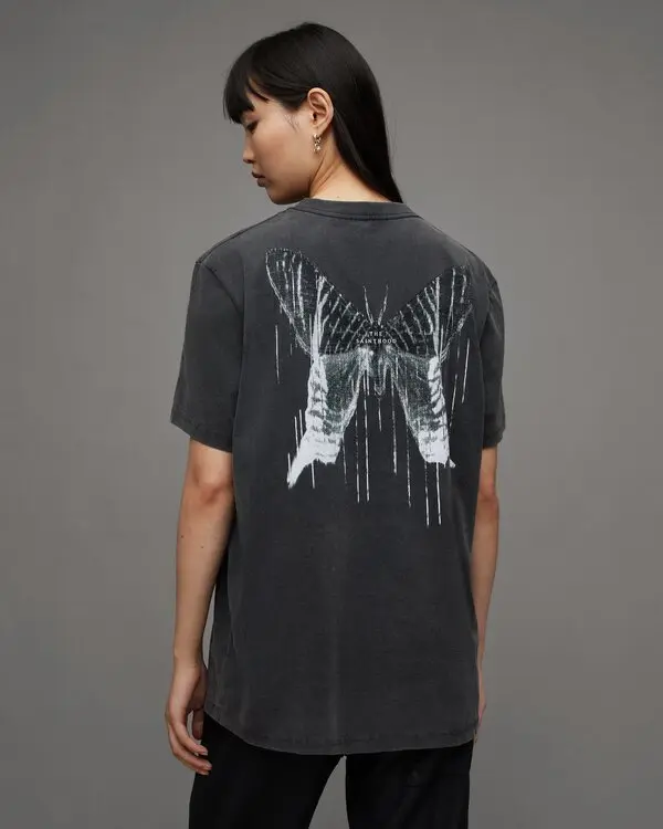 ALLSAINTS Flutter Oversized Butterfly Logo T-shirt