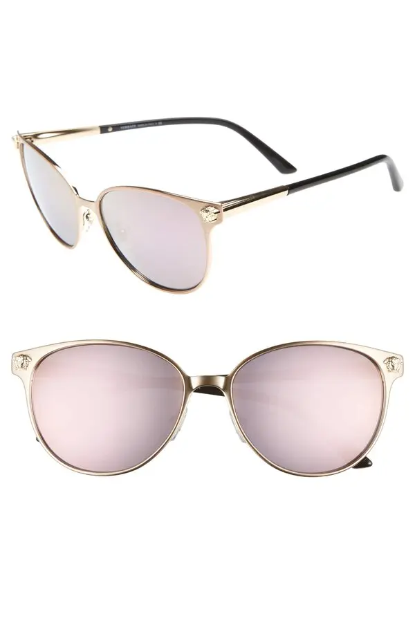 Versace Glam Medusa 57mm Cat Eye Sunglasses