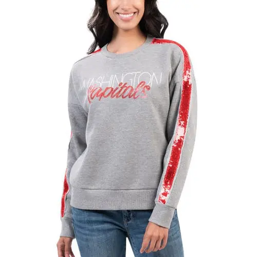 G-III 4HER BY CARL BANKS Washington Capitals Penalty Box Pullover Sweatshirt
