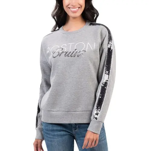 G-III 4HER BY CARL BANKS Boston Bruins Penalty Box Pullover Sweatshirt