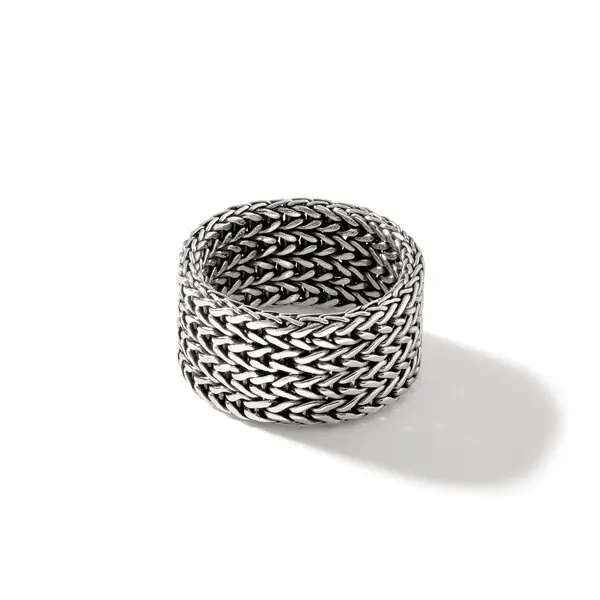 John Hardy Icon Chain Link Ring 12mm - Sterling Silver