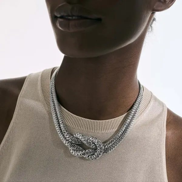 John Hardy Love Knot Necklace - Sterling Silver