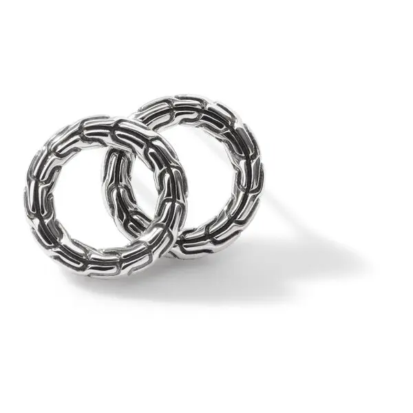 John Hardy Carved Chain Stud Earrings