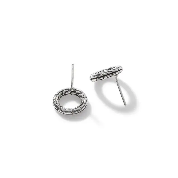 John Hardy Carved Chain Stud Earrings