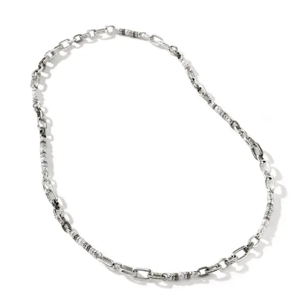 John Hardy Pearl Link Necklace Dark
