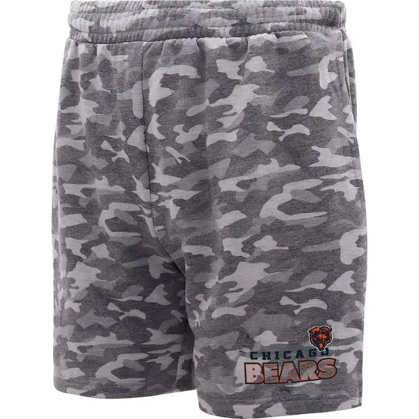 CONCEPTS SPORT Chicago Bears Biscayne Camo Shorts - Charcoal