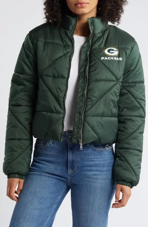 WEAR BY ERIN ANDREWS Bay Packers Cropped Puffer Jacket