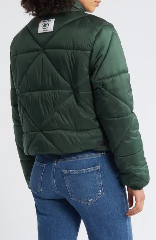 WEAR BY ERIN ANDREWS Bay Packers Cropped Puffer Jacket