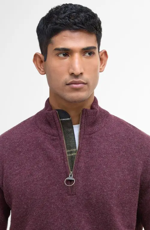 Barbour Holden Wool Pullover - Ruby Marl
