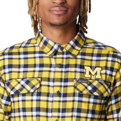 Columbia Michigan Wolverines Flare Gun Flannel Long Sleeve Shirt - Maize