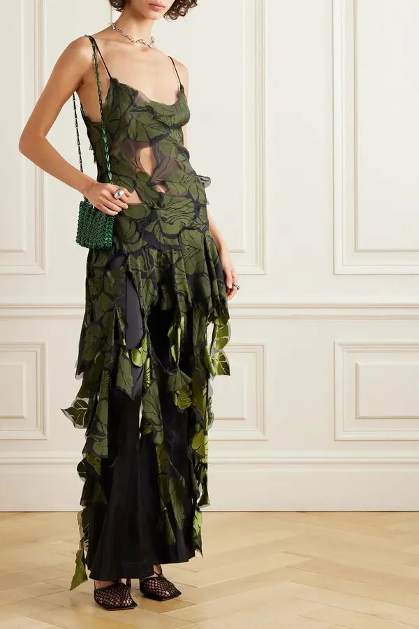 green christmas plaid dress Women's Country Christmas Plaid Flannel Nightgown main image 1