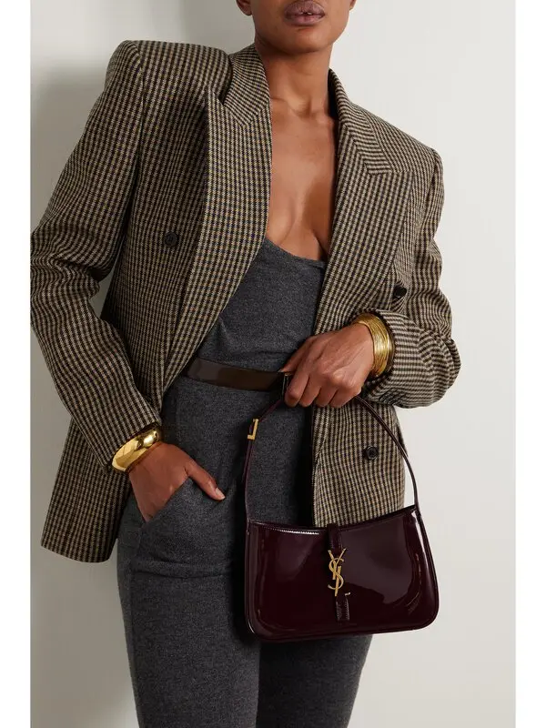 Saint Laurent Le 5 À 7 Patent-leather Shoulder Bag