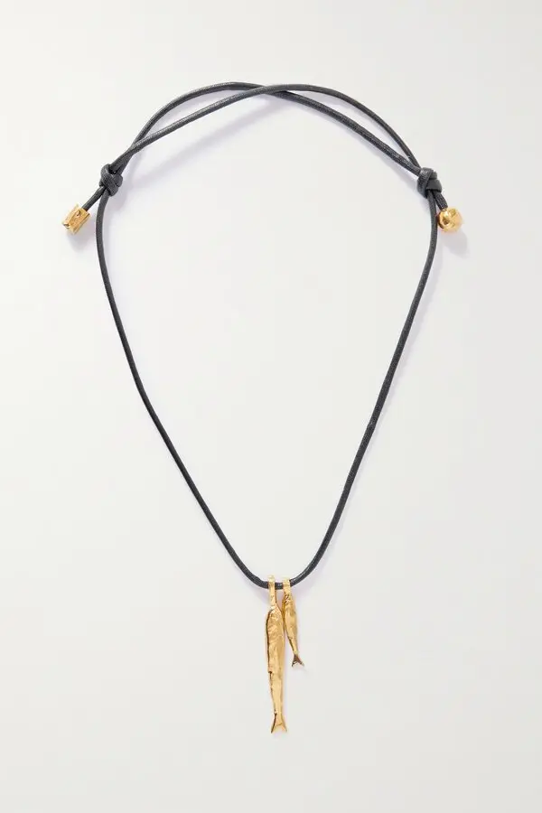 ALIGHIERI Gone Fishing -plated Cord Necklace