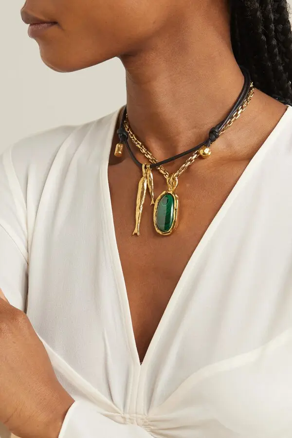 ALIGHIERI Gone Fishing -plated Cord Necklace