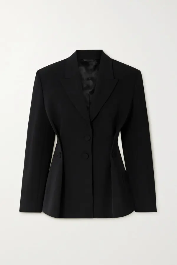 Givenchy Pleated Wool-twill Blazer