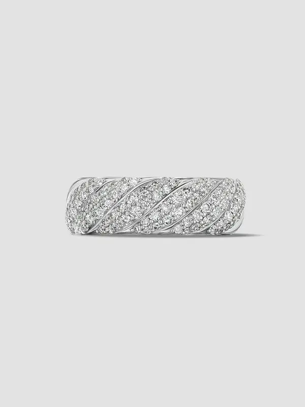 David Yurman Sculpted Cable Band Ring In Sterling