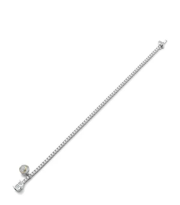 BOODLES Platinum And Diamond Tennis Bracelet - Silver
