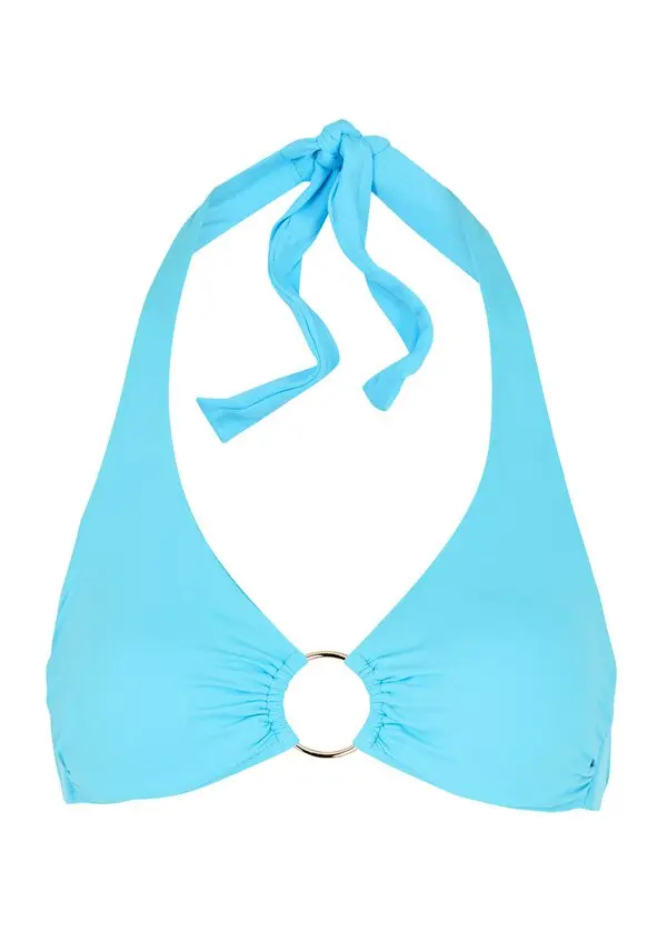 Melissa Odabash Brussels Halterneck Bikini Top - Turquoise