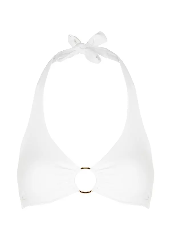Melissa Odabash Brussels Halterneck Bikini Top - White