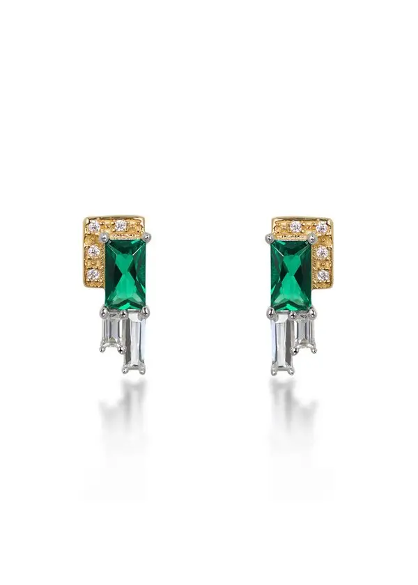 LAURA VANN Audrey Earrings - Green