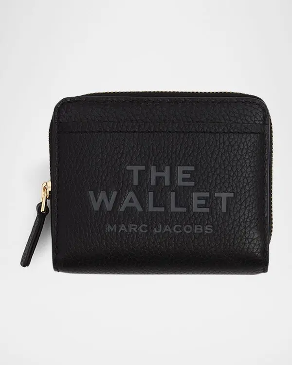 Marc Jacobs The Leather Mini Compact Wallet - Black