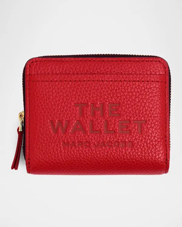 Marc Jacobs The Leather Mini Compact Wallet - True Red