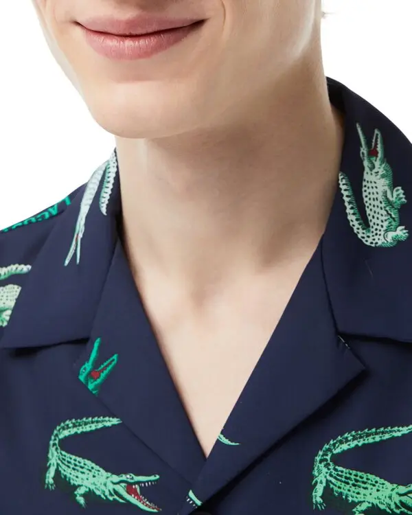 Lacoste Printed Hawaiian Performance Shirt