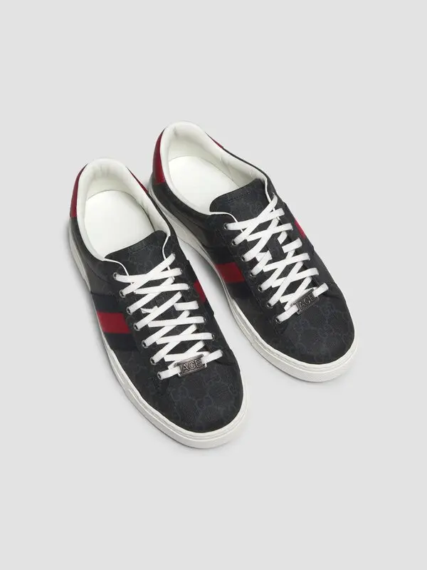 Gucci Ace Web Sneakers - Black Red
