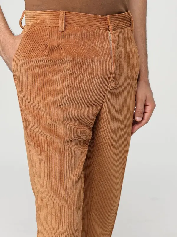 DANIELE ALESSANDRINI Tailored Corduroy Trousers - Camel