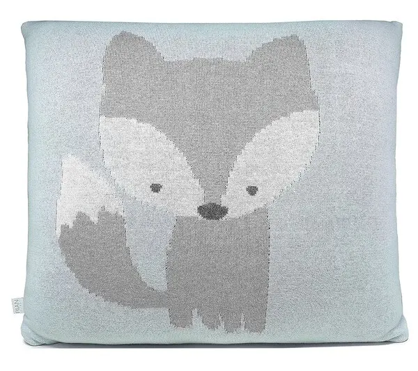 RIAN TRICOT Cushion Fox Light Blue