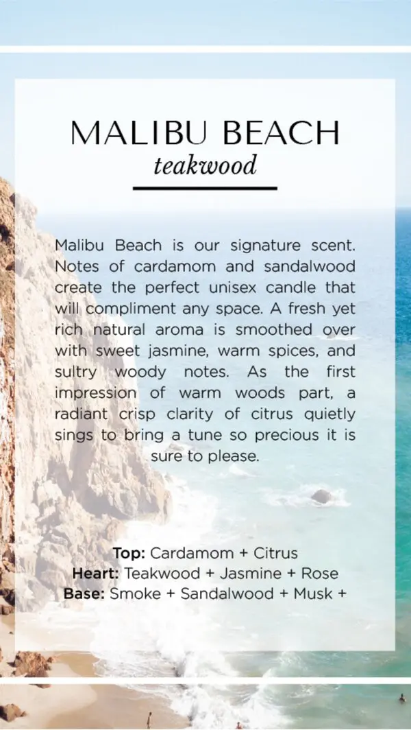 MALIBU APOTHECARY Malibu Beach Candle 8.0 Oz/237