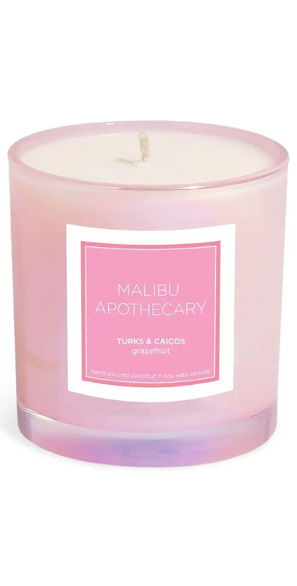 MALIBU APOTHECARY Turks & Caicos Candle 7.5 Oz/ 221 - Iridescent Pink