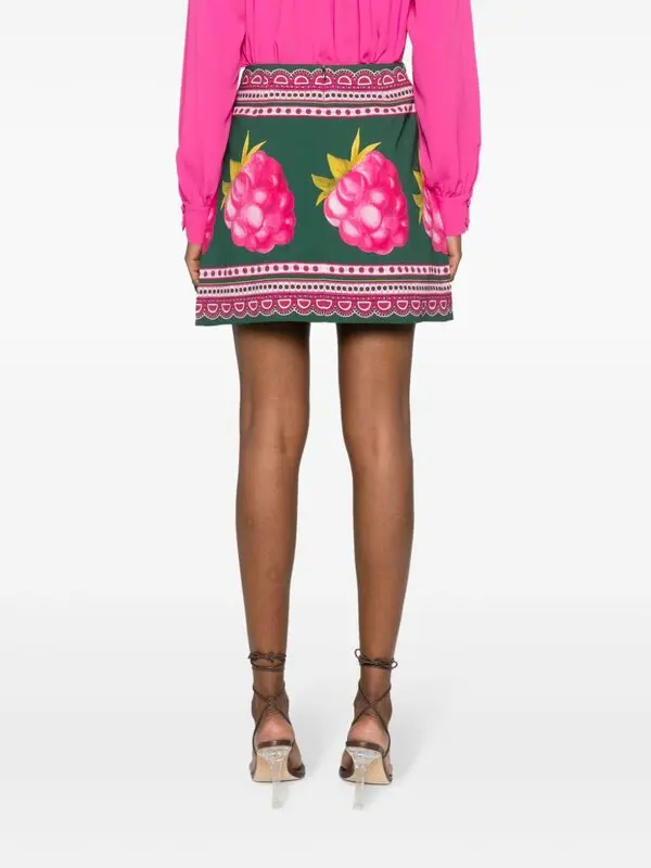 La DoubleJ Graphic-print Wrap Miniskirt