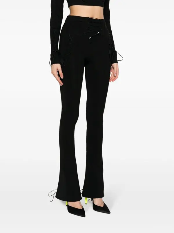 Off-White Logo-print Lace-up Leggings