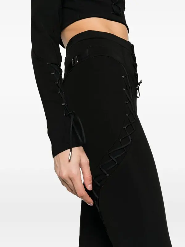 Off-White Logo-print Lace-up Leggings