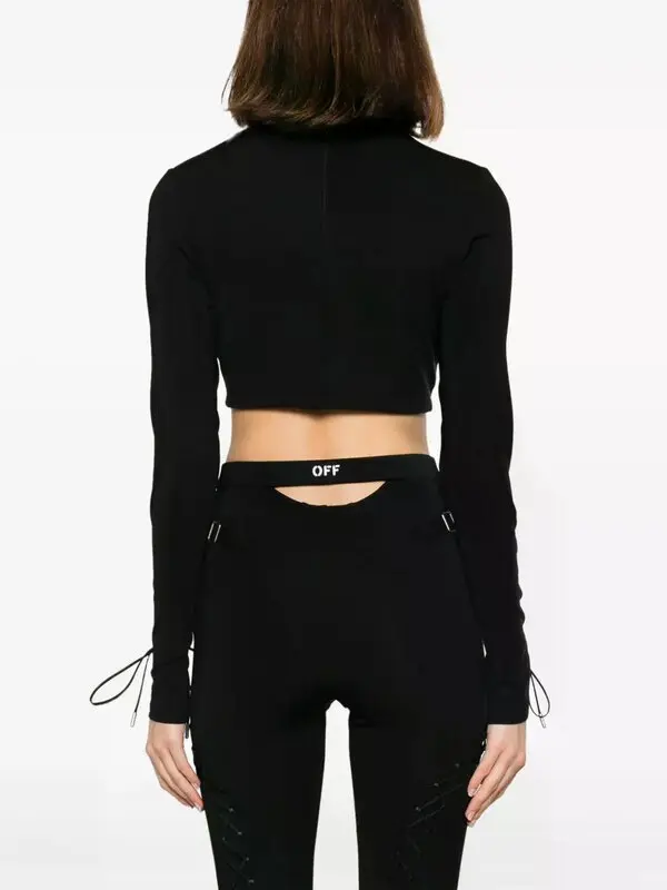 Off-White Lace-up Logo Crop Top