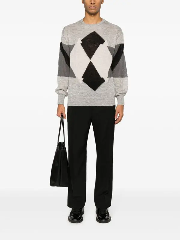 Neil Barrett Argyle Check Pattern Jumper